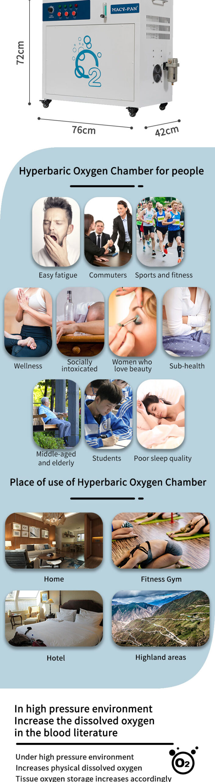 L1 Single sitting portable hyperbaric chamber - MACYPAN